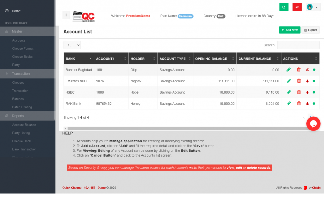 Features 1 of the Best Cheque Printing Software - Quick Cheque